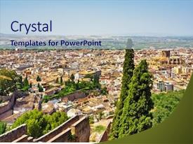 View On Old Spanish Town PPT template 91 | CrystalGraphics