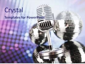 Vintage Microphone And Music Background PPT template 4 | CrystalGraphics