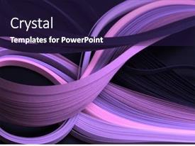 Violet Neon Color Strip Wave PPT template 83 | CrystalGraphics