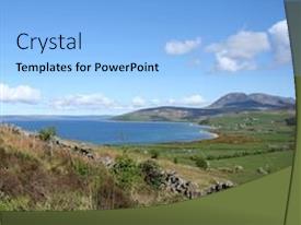 Walking Path Leading To Coast PPT template 53 | CrystalGraphics