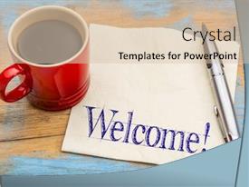 Welcome Informal Sign Handwriting PPT template 15 | CrystalGraphics