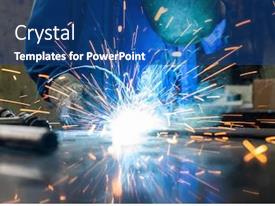 Welder In His Workshop Welding PPT template 6 | CrystalGraphics