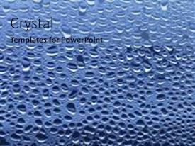 Wet Glass Surface Full Frame PPT template 83 | CrystalGraphics