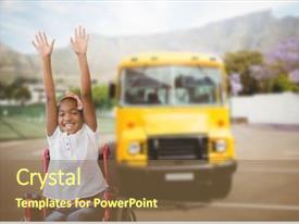 Wheelchair In Front Of School PPT template 92 | CrystalGraphics