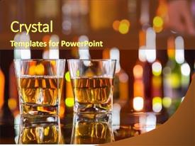 Whiskey Drinks On Bar Counter PPT template 33 | CrystalGraphics