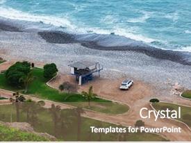 White Car On The Shore PPT template 38 | CrystalGraphics