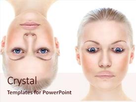 White Thatcher Effect Illusion PPT template 50 | CrystalGraphics