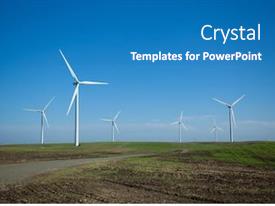 Wind Farm In Rolling Foothills PPT template 28 | CrystalGraphics