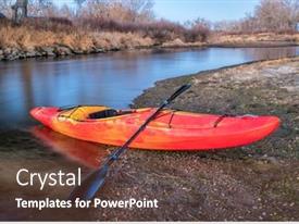 Winter Kayaking In Colorado Red PPT template 62 | CrystalGraphics