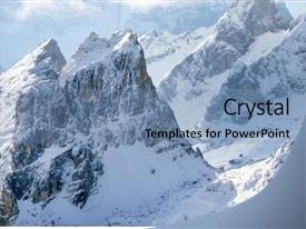 Winter Landscape In The Dolomites PPT template 39 | CrystalGraphics
