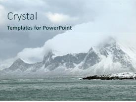 Winter Sandbotnen Landscape In Lofoten PPT template 51 | CrystalGraphics
