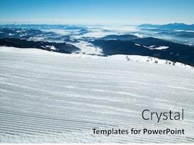 Winter View In The Mountains PPT template 85 | CrystalGraphics