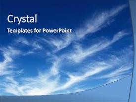 Wispy Cirrus Clouds In Blue PPT template 32 | CrystalGraphics