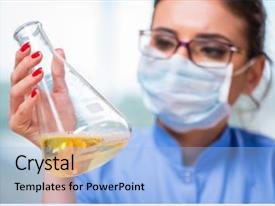 Woman Doctor Doing Chemical Tests PPT template 6 | CrystalGraphics