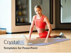 Woman Doing Push Up Exercises PPT template 9 | CrystalGraphics