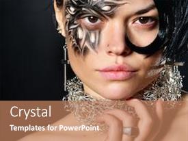 Woman With Face Art PPT template 33 | CrystalGraphics