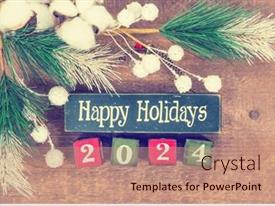 Wooden Blocks And Text Happy PPT template 63 | CrystalGraphics