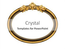 Wooden Oval Frame Isolated PPT template 75 | CrystalGraphics