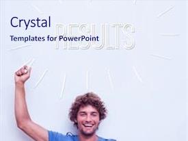 Word Results Against Happy Student PPT template 43 | CrystalGraphics