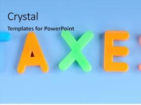 Word Taxes Written With Alphabet PPT template 52 | CrystalGraphics