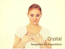 Worried And Sad Young Woman PPT template 43 | CrystalGraphics
