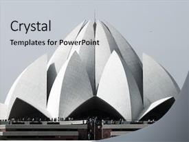 Bahai Worship Lotus Temple India PPT template 10 | CrystalGraphics