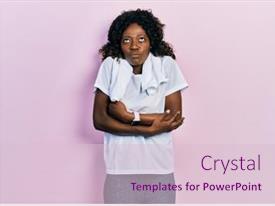 Young African American Woman Wearing PPT template 91 | CrystalGraphics
