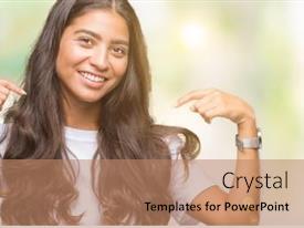 Young Beautiful Arab Woman Over PPT template 9 | CrystalGraphics