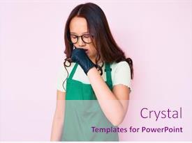 Young Beautiful Chinese Girl Wearing PPT template 77 | CrystalGraphics