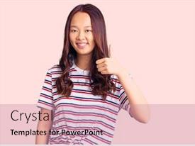 Young Beautiful Chinese Girl Wearing PPT template 87 | CrystalGraphics