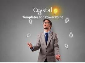 Young Business Person Juggle PPT template 70 | CrystalGraphics