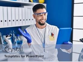 Young Handsome Man Working PPT template 35 | CrystalGraphics