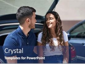 Young Hispanic Couple Sitting PPT template 7 | CrystalGraphics