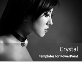 Young Japanese Woman Concept Portrait PPT template 96 | CrystalGraphics