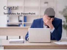 Young Male Employee Working PPT template 67 | CrystalGraphics