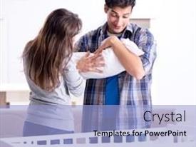 Young Parents With Their Newborn PPT template 63 | CrystalGraphics