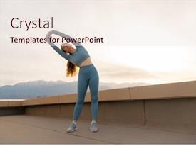 Young Sportswoman Is Warming Up PPT template 7 | CrystalGraphics