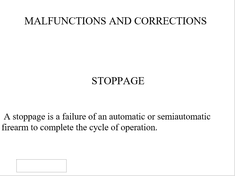 071-COM-0033 (Correct Malfunctions of an M16-Series Rifle /M4 Series ...