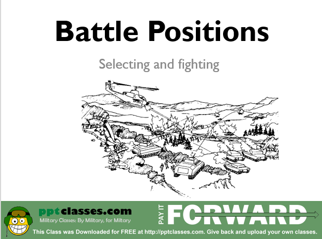 Battle Position Selection - PowerPoint Ranger, Pre-made Military PPT ...