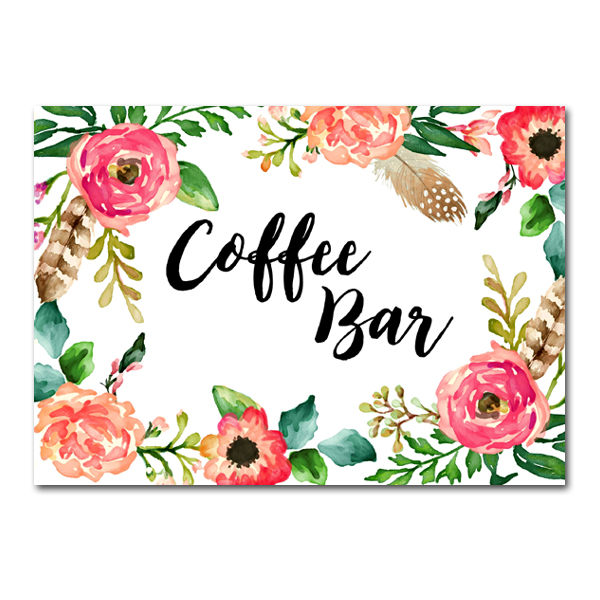 Coffee Bar Printable Floral