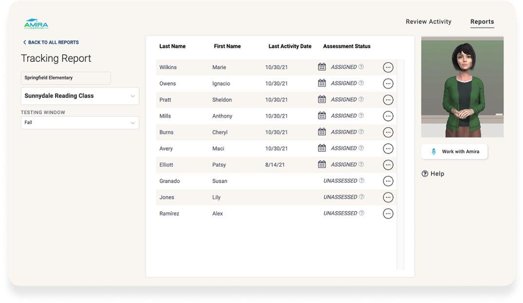 Amira ﻿Dyslexia Screener | HMH