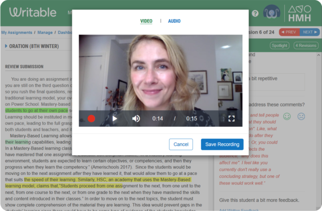 Writable | 3-12 Writing Practice & Assessment | Houghton Mifflin Harcourt