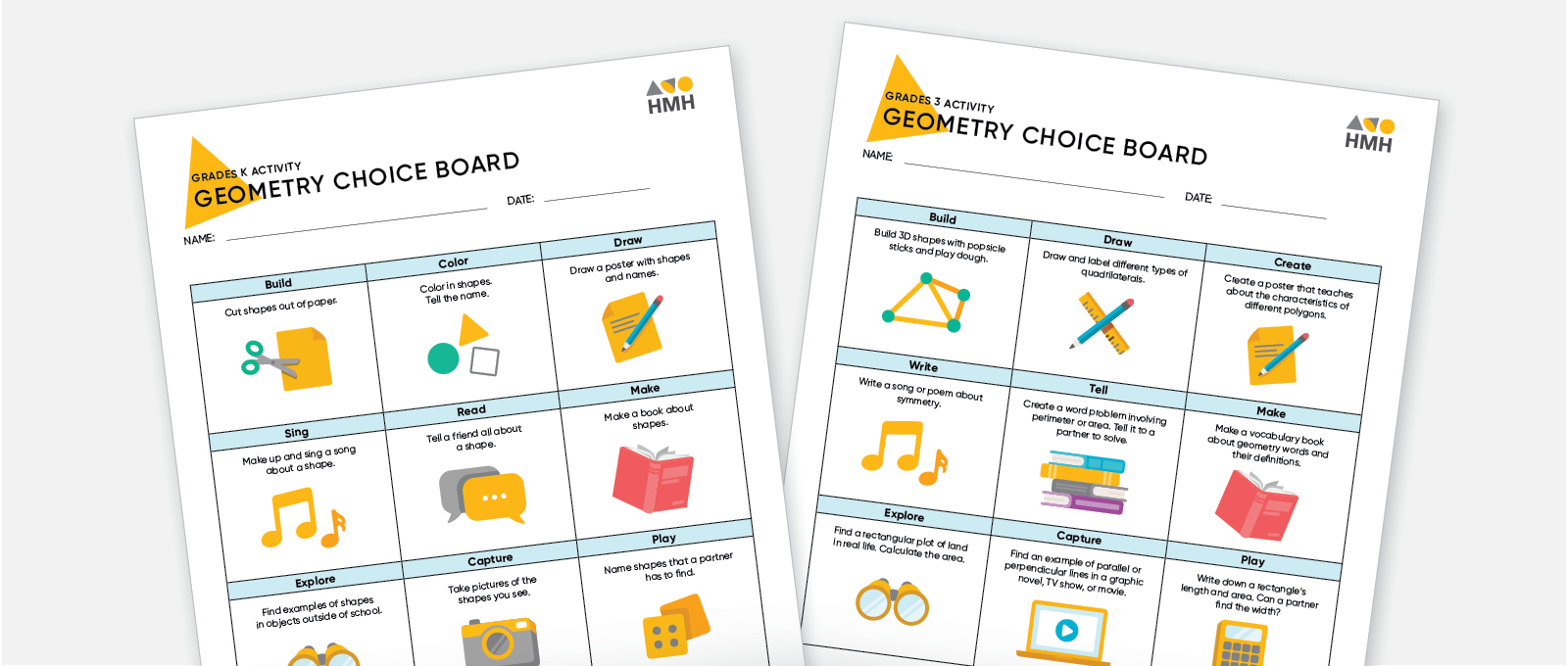 Math Choice Boards for Elementary School | Houghton Mifflin Harcourt