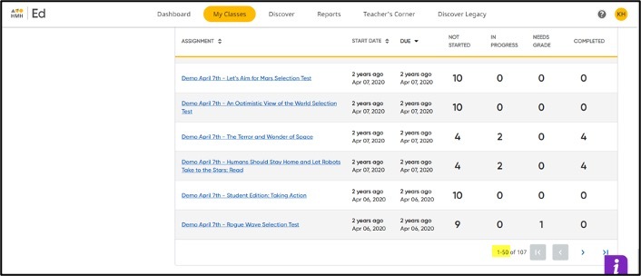 HMH Ed Release Notes