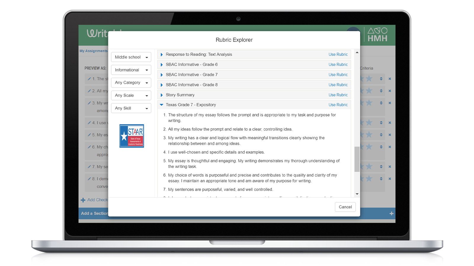 Writable | 3-12 Writing Practice & Assessment | Houghton Mifflin Harcourt