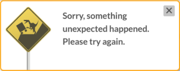 Sorry Please Try Again