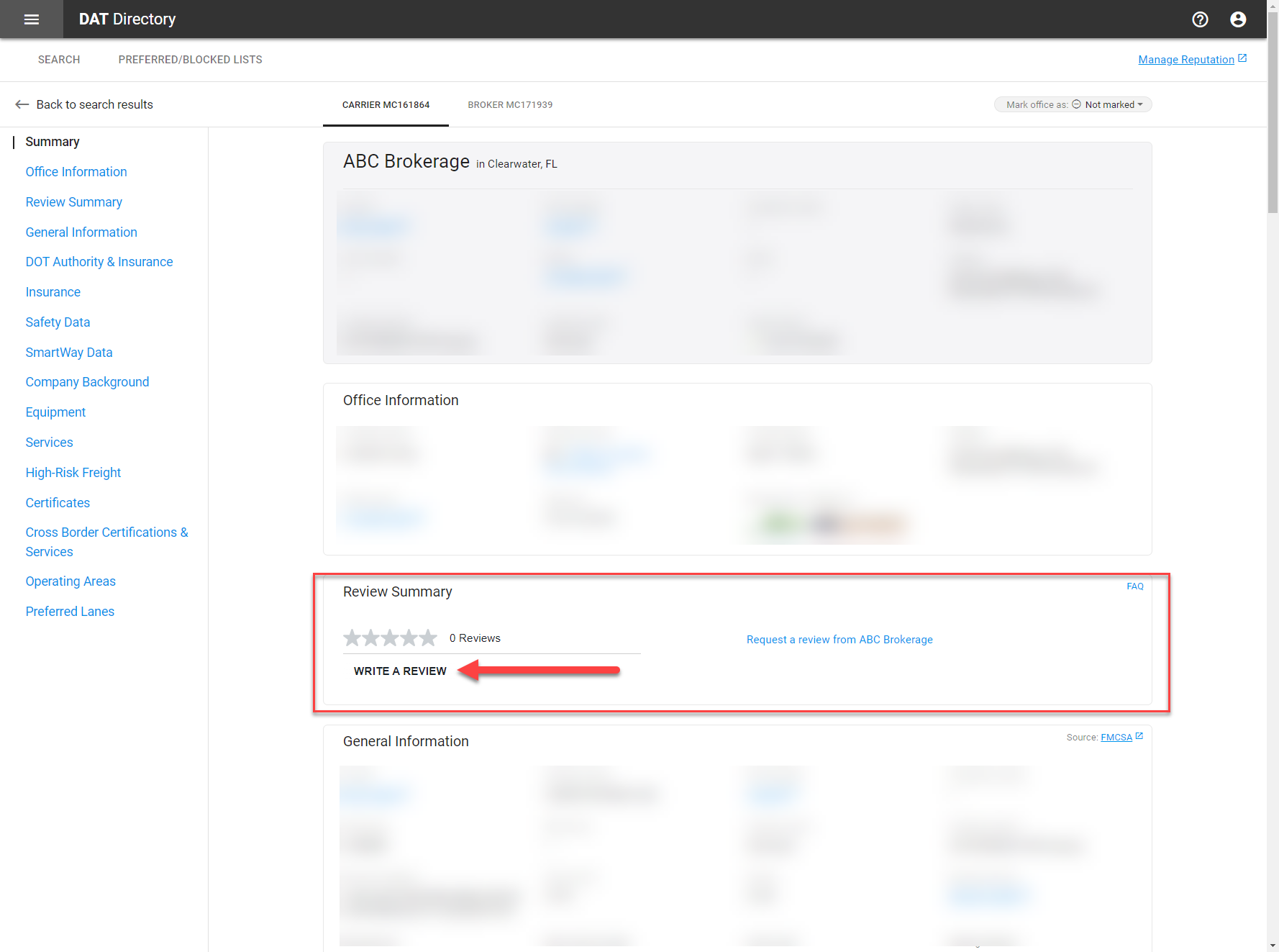 How do I leave a review? | Welcome to DAT One Help Center