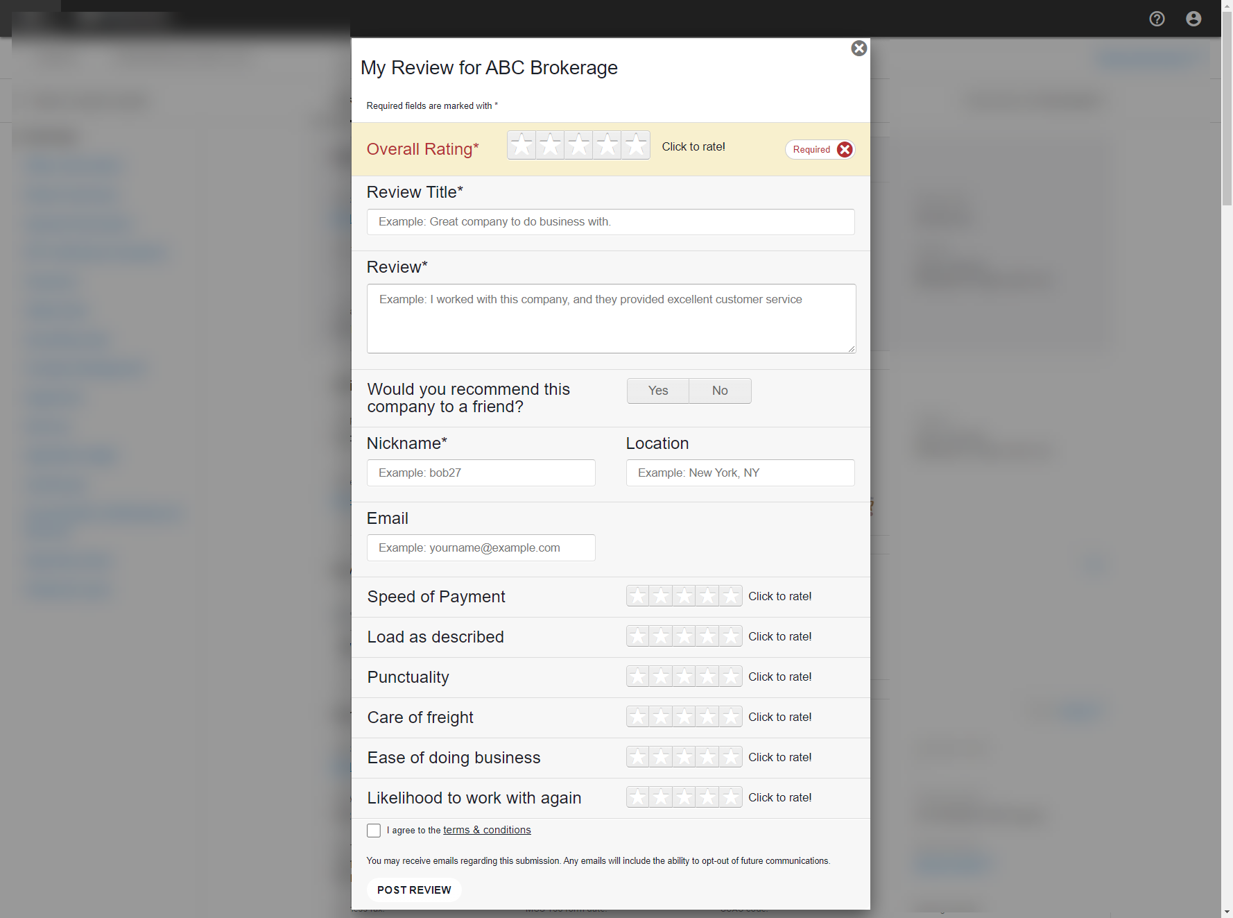 How do I leave a review? | Welcome to DAT One Help Center