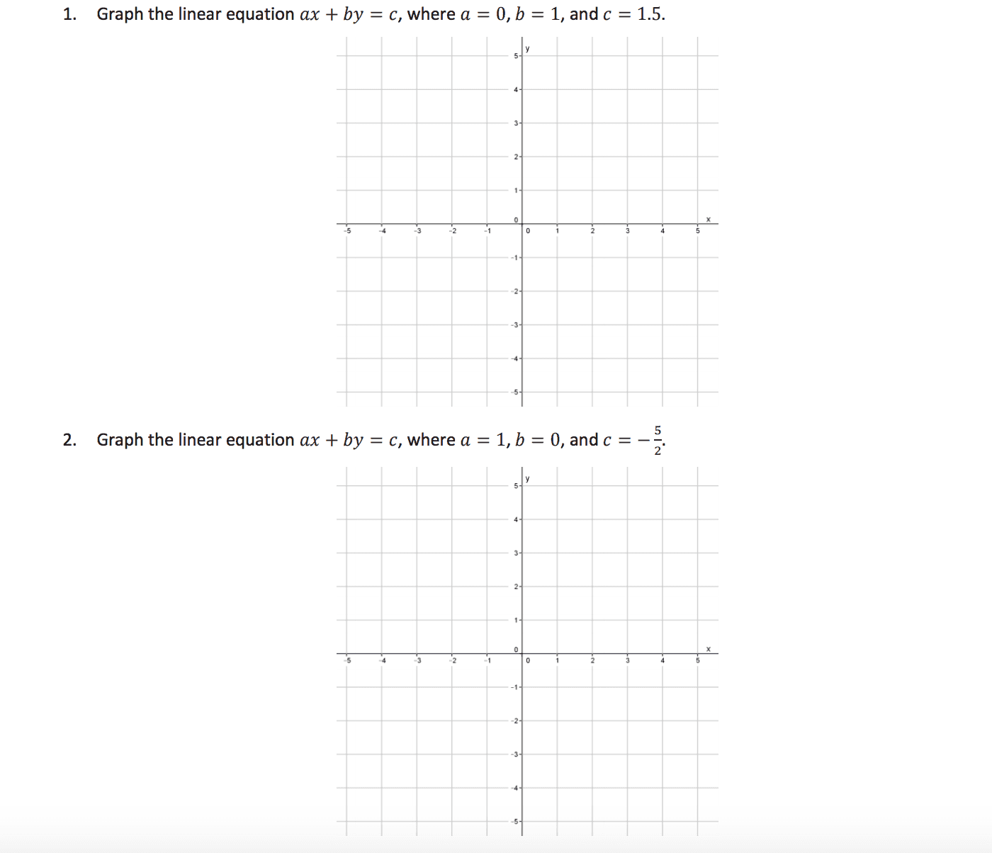 8.4.A.14-Graph of a Linear Equation—Horizontal and Vertical Lines- Exit ...