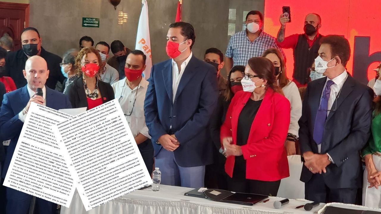 Este es el acuerdo político de la alianza entre Libre, Pinu y el ...